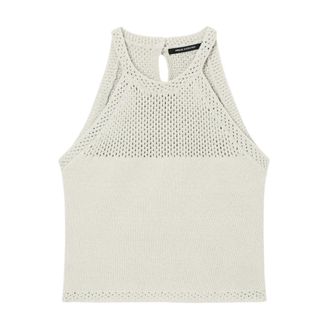 A|X Armani Exchange Top Metal Con Maniche Corte - - Tops - Damen - Wei&szlig; - L