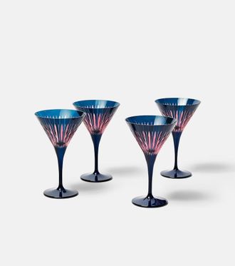 L'OBJET Set de 4 verres &agrave; martini Prism