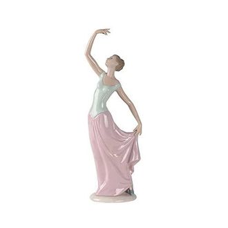 Lladro Nao by Porzellanfigur The Dance is Over, 35,6 cm hoch, Elegante Ballerina