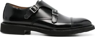 Doucal's Loafer - Double Buckle Black Shoes - Gr. 42 (EU) - in Schwarz - für Damen