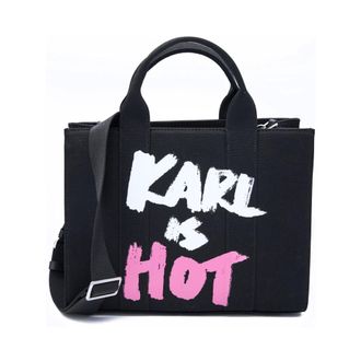 Karl Lagerfeld Femme, Sacs, Noir, Taille: ONE Size Karl Is Hot Tote
