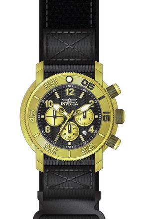 Invicta Coalition Forces 50098 Herrenuhr - Quarzwerk - Edelstahl mit schwarzem Zifferblatt - 50 mm