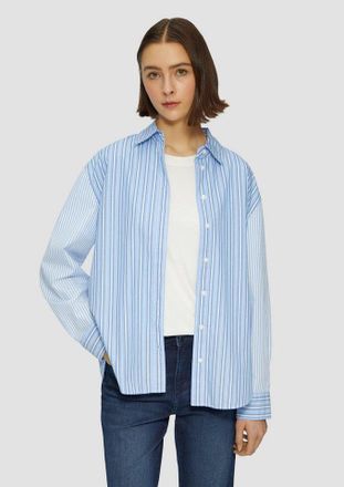 s.Oliver Langarmbluse Bluse Popeline-Bluse im Relaxed Fit mit Streifenmix