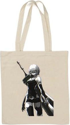 Generic ANIME 168 Sac fourre-tout en coton naturel Blanc