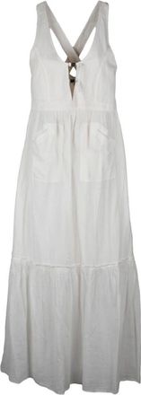 Pinko Pinko, Femme, Robes, Blanc, Taille: 40 FR Lester Maxi Dress