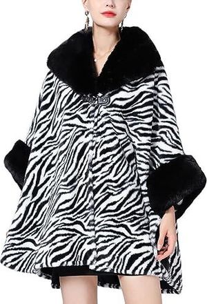 ORANDESIGNE Femme Châle Étole En Fausse Fourrure Cape Poncho Tricoté Chaud Ouvert Cape Wrap Manteau Rétro Cardigan Echarpe Mariage Hiver Sur Robe de Soirée Mariée