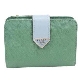 Prada Portefeuille bi-pli vintage doccasion - Femme - Pre-owned - Vert - Taille: ONE Size