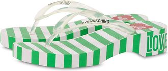 Love Moschino Damen Ja28244g0gi3485a Flipflop, grün, 36 EU