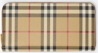 Burberry Portefeuille zipp&eacute; Check