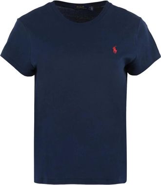 Polo Ralph Lauren Femme, Tops, Bleu, Taille: 36 FR T-Shirt &agrave; Col Rond