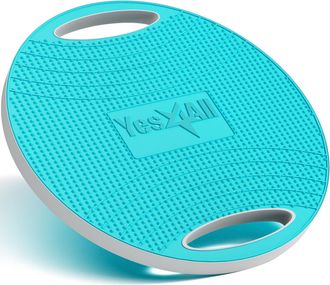 Yes4All EBGL Balance Board inkl, Wackelboard Sport mit Griff und Rutschfester Oberfl&auml;che; Wackelbrett Balance Board &Oslash; 40cm - &Oslash; 41cm, Farbenfroher f&uuml;r Ihr Stab