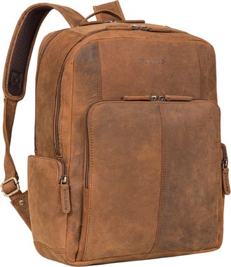 STILORD Marlin Eleganter Laptoprucksack Leder 15,6 Zoll Leder Business Tasche für Herren und Damen Vintage Tagesrucksack Damen Echtleder Daypack, Farbe:tan - 
