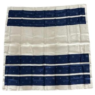 Chanel Pre-owned Silk Square Scarf - Femme - Pre-owned - Bleu - Taille: ONE Size