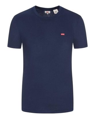 Levi's Unifarbenes T-Shirt mit Logo-Aufn&auml;her, O-Neck in