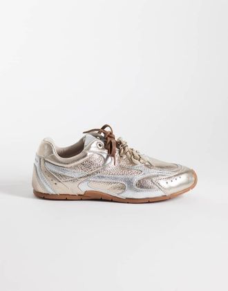 Bronx Myr-aa - Baskets &agrave; lacets - Argent&eacute;