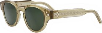 Dior Diamond R2I Sonnenbrille Shiny Beige/Green - - Accessories - unisex - Beige - 48 MM