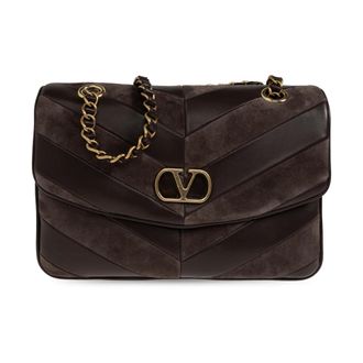 Valentino Garavani Umh&auml;ngetasche aus Leder - - Bags - Damen - Braun - ONE SIZE