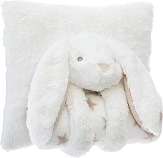 Atmosphera Atmosphera - Coussin Plaid Enfant Lapin - Blanc 35x35 cm