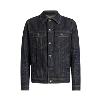 Dolce & Gabbana Dunkelblaue Denimjacke Klassischer Stil - - Jackets - Herren - Blau - L