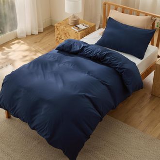 Bedsure Bettw&auml;sche 135x200 2teilig Blau - 1 Bettbezug 135x200 cm + 1 Kissenbezug 50X75 cm, &Ouml;KO-TEX Bettw&auml;sche-Sets Blau Polyester mit Rei&szlig;verschluss