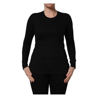 Dolce & Gabbana Rundhalspullover - - Knitwear - Damen - Schwarzk - M