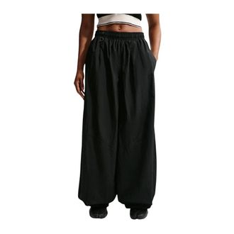 Nike Oversized High-Waisted Balloon Track Pants - - Sport - Damen - Schwarzk - S