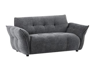 Vente-Unique CanapÈ 2 Places en Tissu chinÈ Gris Anthracite NAPIZO