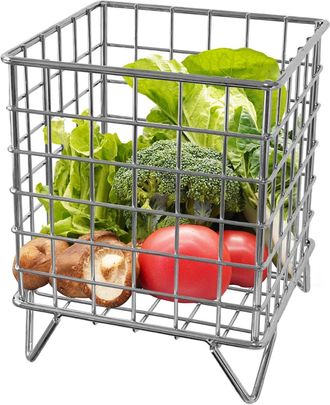 Generic Schreibtisch-Organizer Aus Metall - Aufbewahrungskorb, Kaffeekapselhalter | Rostfreie, Belüftete Edelstahlbox, Ideal Zum Aufbewahren Von Haftnotizen, 