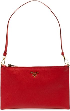 Prada Hobo Bags - Saffiano Shoulder Bag - Gr. unisize - in Rot - f&uuml;r Damen