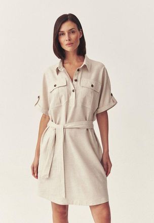 Tatuum Midikleid Gewebtes Kleid Aus Leinen - Jukita