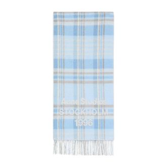 Acne Studios Venus Check Aqua Blue Beige Schal - - Accessories - Herren - Blau - ONE SIZE