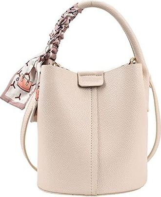 Generic Sac &agrave; bandouli&egrave;re en cuir souple pour femme avec pochettes, sac &agrave; main &agrave; bandouli&egrave;re tendance, blanc, Medium