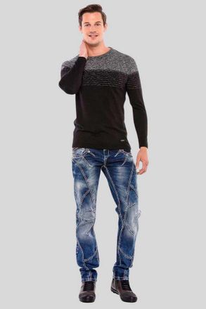Cipo & Baxx Rundhalspullover Pullover (1-tlg) mit Farbverlauf
