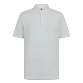 HUGO BOSS Porsche Poloshirt f&uuml;r Herren, Mit Kragen, kurz&auml;rmlig (Wei&szlig;)