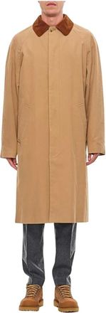 A.P.C. A.p.c., Homme, Manteaux, Beige, Taille: M Vêtement dextérieur élégant à manches longues avec col en velours côtelé et fermeture à boutons