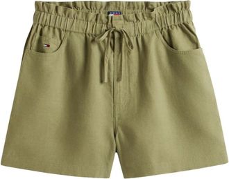 Tommy Jeans Femme, Shorts, Vert, Taille: 36 FR Short Shorts