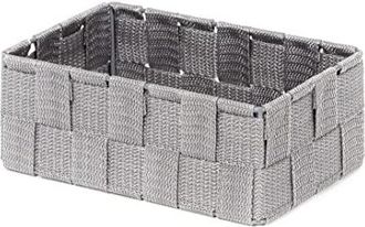 Compactor Schubladen Organizer STAN M, 18 x 12 x 7 cm, Grau, Aufbewahrungsbox aus Rayon-Gurtband