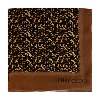 Jimmy Choo London Seidenschal mit Tiermotiv - - Accessories - Damen - Braun - ONE SIZE