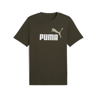 Puma Herren Essentials 2 Colour No. 1 Logo T-Shirt XS, Dark Olive Green