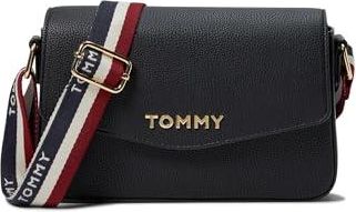Tommy Hilfiger Reese II Enveloppe à rabat en PVC Motif galets, noir, taille unique