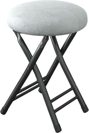 Generic Tragbarer faltbarer Barhocker - 50,8 cm runder Schaumstoff-Küchenstuhl für Erwachsene - Hochleichtes kompaktes Design für Büro und Heimgebrauch (Grau)
