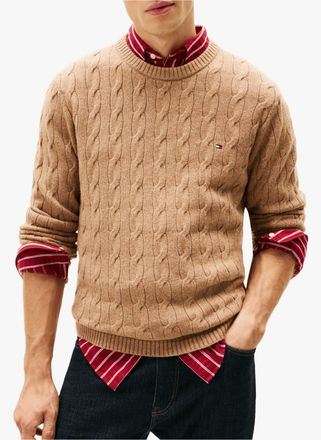 Tommy Hilfiger Pull col rond en laine m&eacute;lang&eacute;e