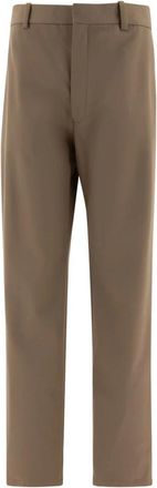 Loewe Femme, Pantalons, Vert, Taille: 36 FR Pantalon en coton et soie