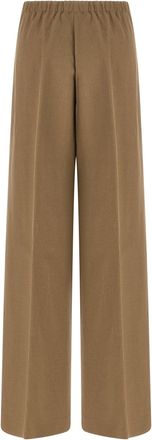 Herno Micro Sequin Viscose-Linen Trousers - Taupe