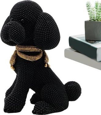 Generic Statues de chien dint&eacute;rieur, figurines de chien, d&eacute;coration dint&eacute;rieur | Sculptures de chiots &agrave; perles pointues,Figurines de chien en r&eacute;sine, Statue m