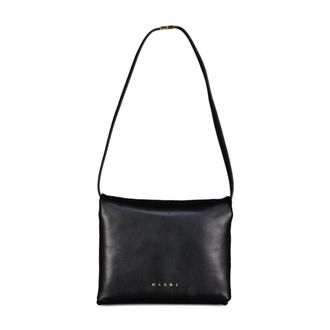Marni Ledertasche mit Magnetverschluss - - Bags - Damen - Schwarzk - ONE SIZE