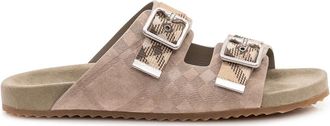 Burberry Homme, Chaussures, Beige, Taille: 42 EU Check Strap Slide