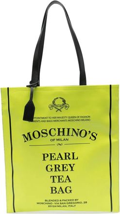 Moschino sac à main à logo imprimé - Vert