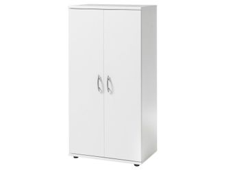 M&ouml;belando Schuhschrank 2 T&uuml;ren 4 verstellbaren Einlegeb&ouml;den f&uuml;r ca. 12-16 Paar Schuhe, Metallbeschl&auml;ge, Flurschrank Garderobenschrank, Mehrzweckschrank, Schrank