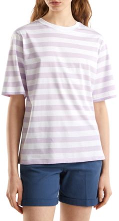 Benetton Damen 34kud107e T-Shirt, Rosa, Medium